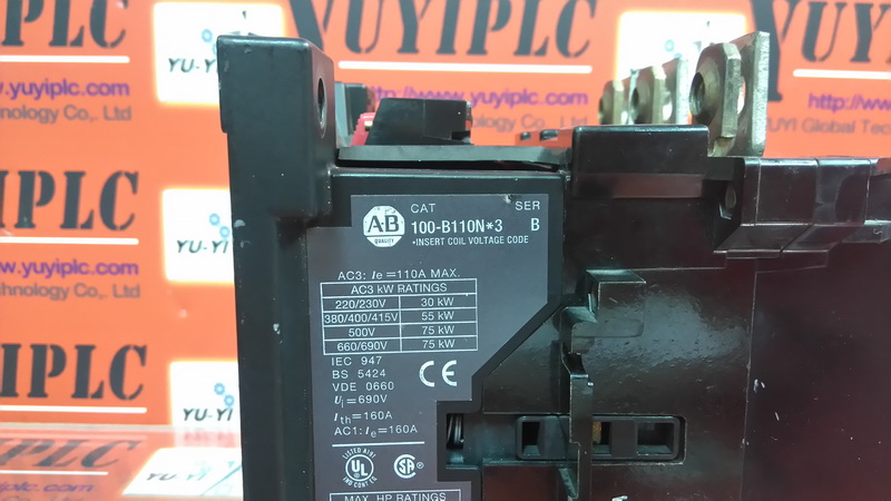 AB Allen-Bradley Contactor 100-B110N*3 - 裕益科技自動化設備可程式編碼器PLC分散式控制系統DCS